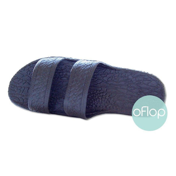 Black Classic Jandals ® -- Pali Hawaii Hawaiian Jesus Sandals – oFlop