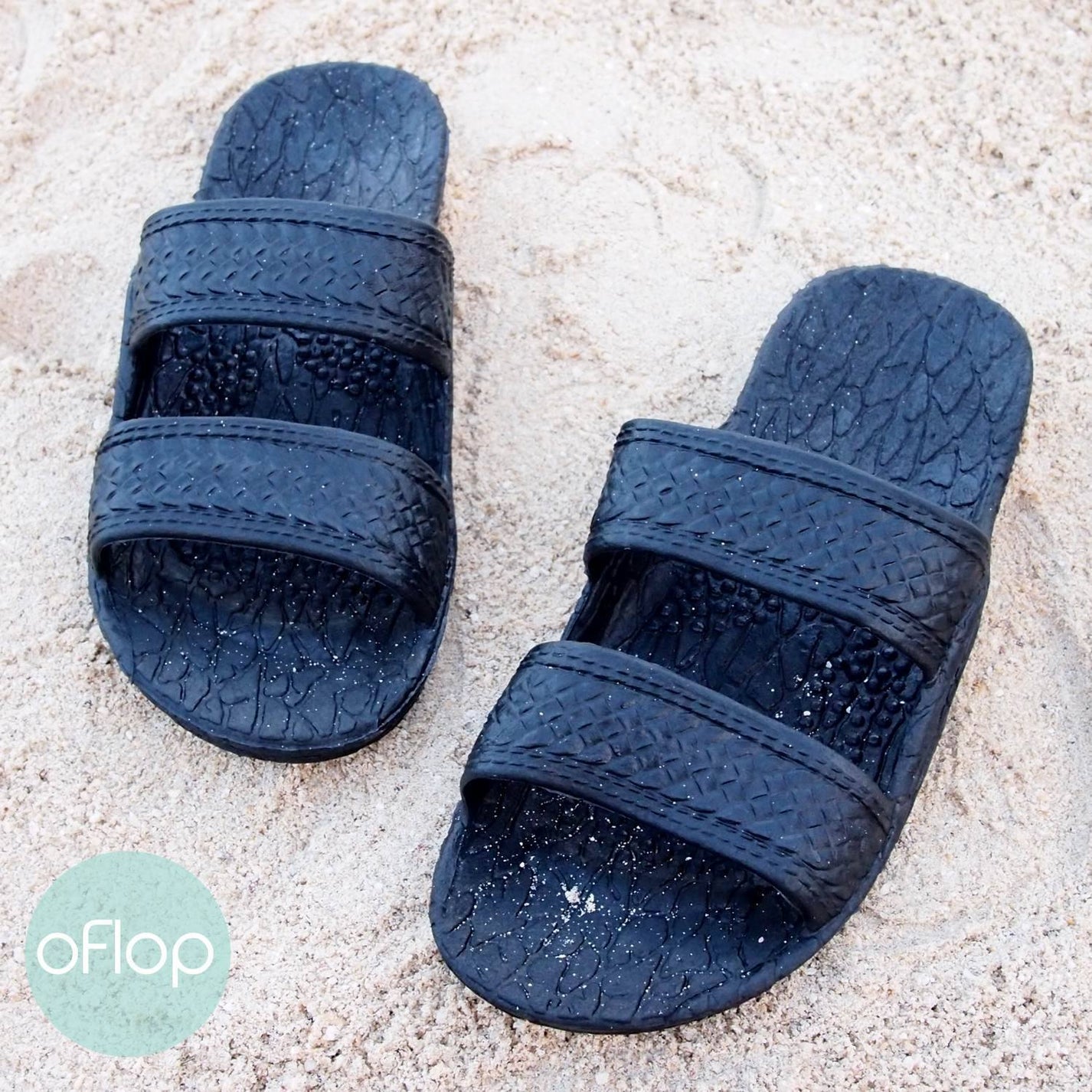 Black Kids Jandals ® -- Pali Hawaii Hawaiian Jesus Sandals – oFlop