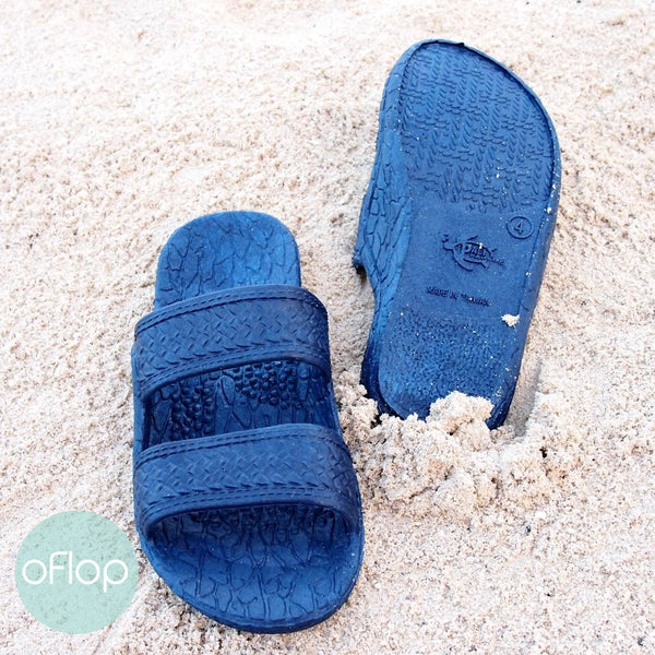 Navy Blue Kids Jandals ®-- Pali Hawaii Hawaiian Jesus Sandals – oFlop